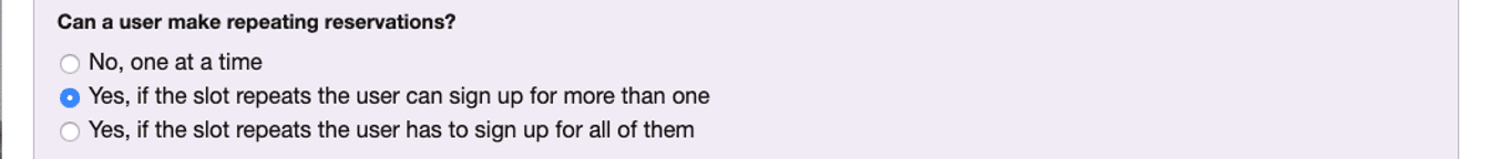 User Process | Configuring the booking process